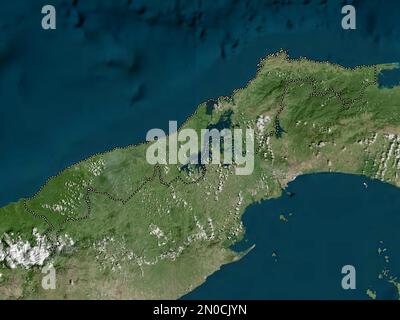 Colon, province of Panama. High resolution satellite map. Locations and ...