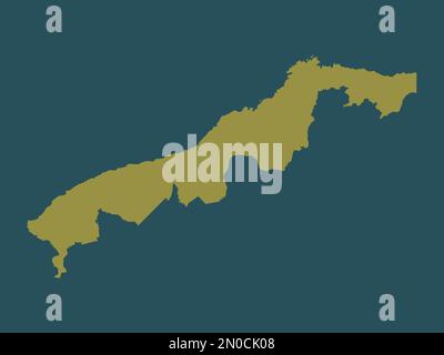 Colon, province of Panama. Solid color shape. Locations and names of ...