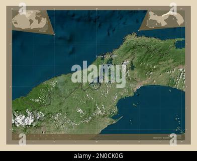 Colon, province of Panama. High resolution satellite map Stock Photo ...