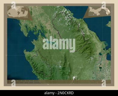 Embera, indigenous territory of Panama. High resolution satellite map ...