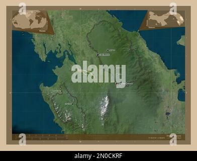 Embera, indigenous territory of Panama. Low resolution satellite map ...