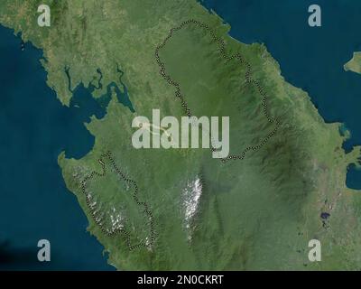 Embera, indigenous territory of Panama. Low resolution satellite map ...