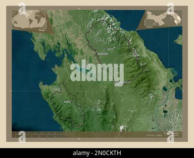 Embera, indigenous territory of Panama. High resolution satellite map ...