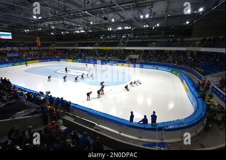 05 February 2023, Saxony, Dresden: Short track: World Cup, 3000 m ...