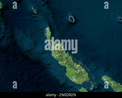 Shape of Bougainville, autonomous region of Papua New Guinea, with its ...