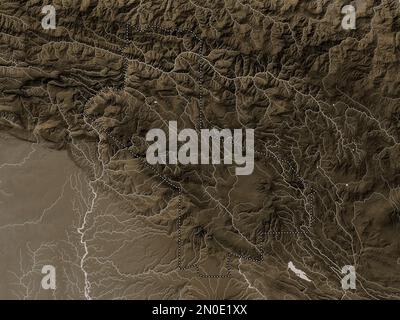 Hela, province of Papua New Guinea. Elevation map colored in wiki style ...