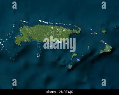 Manus, province of Papua New Guinea. Low resolution satellite map ...