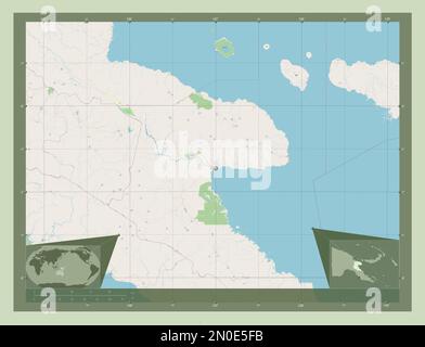 Morobe, province of Papua New Guinea. High resolution satellite map ...