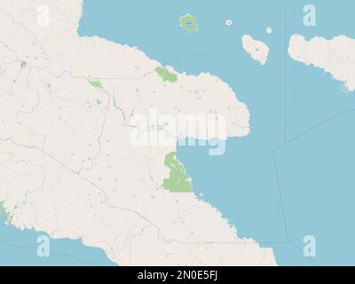 Morobe, province of Papua New Guinea. Low resolution satellite map ...