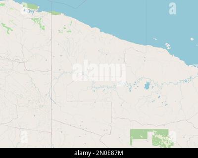 Sandaun, province of Papua New Guinea. High resolution satellite map ...