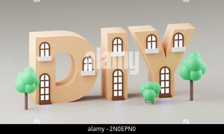 Luxury grey inscription DIY on grey podium, soft light, smooth ...