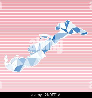 Amorgos network map. Abstract geometric map of the island. Digital ...