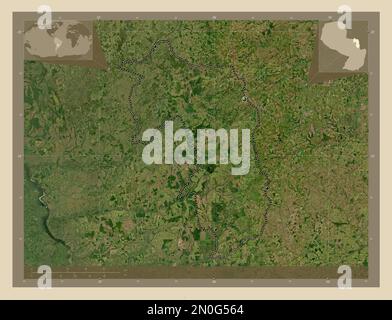 Amambay, department of Paraguay. High resolution satellite map Stock ...