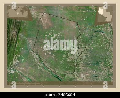 Boqueron, department of Paraguay. High resolution satellite map Stock ...