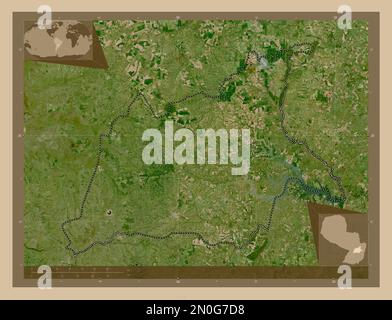 Caaguazu, department of Paraguay. Low resolution satellite map ...