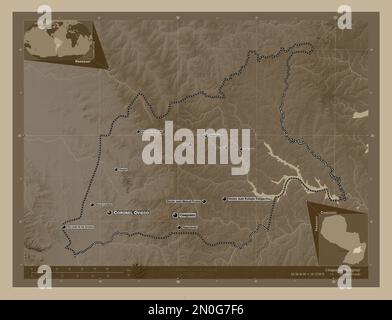 Map of Caaguazu in Paraguay Stock Photo - Alamy