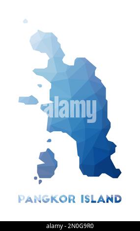 Pangkor Island network map. Abstract geometric map of the island ...