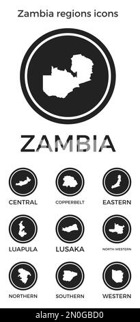 Zambia Vector Image. Country round logo design. Zambia poster in ...