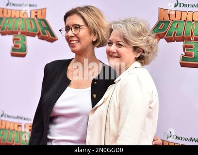 Producers Mireille Soria , left, and Bonnie Arnold arrive at the world ...