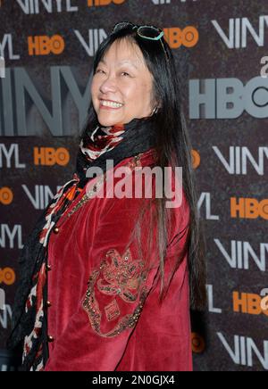 May Pang attends the premiere of HBO's new drama series "Vinyl", at the ...