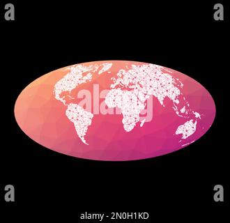 World map connection. Hammer projection. World Network. Appealing ...