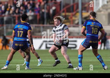 Brad Fash #13 of Hull FC in action during the Rugby League Pre Season ...