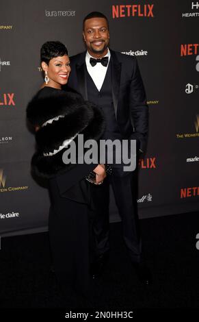 Chris Tucker, right, and Jarneen Chaney Brown arrive at the 73rd annual ...