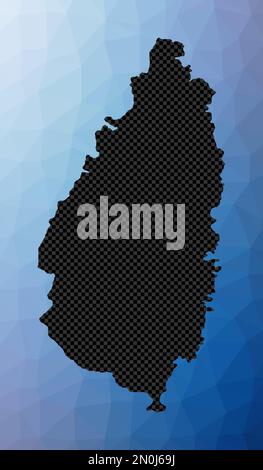 Map of Saint Lucia. Low poly illustration of the island. Purple ...