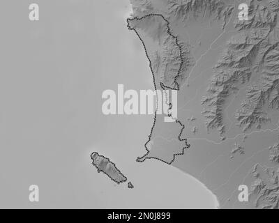 Callao, province of Peru. Elevation map colored in wiki style with ...