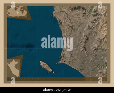 Callao, province of Peru. Low resolution satellite map Stock Photo - Alamy