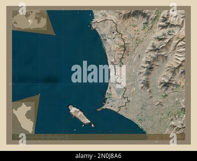 Callao, province of Peru. High resolution satellite map Stock Photo - Alamy