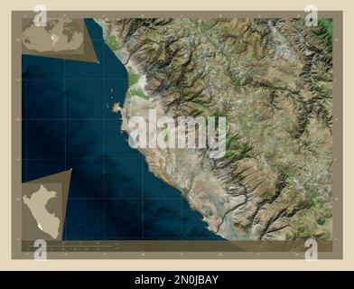 Ica, region of Peru. High resolution satellite map Stock Photo - Alamy