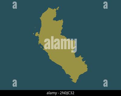 Ica, region of Peru. Solid color shape. Locations and names of major ...