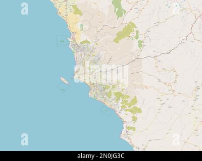 Lima Province, province of Peru. Open Street Map. Corner auxiliary ...