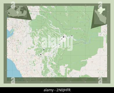 Loreto, region of Peru. Open Street Map Stock Photo - Alamy