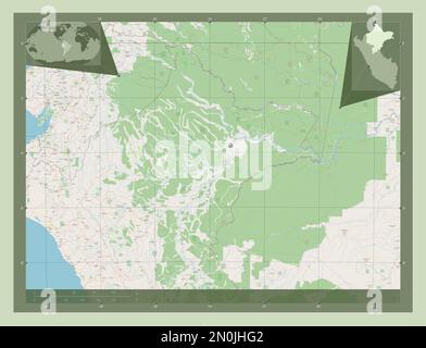 Loreto, region of Peru. Open Street Map Stock Photo - Alamy