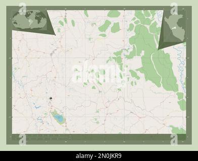 Pasco, region of Peru. Open Street Map Stock Photo - Alamy