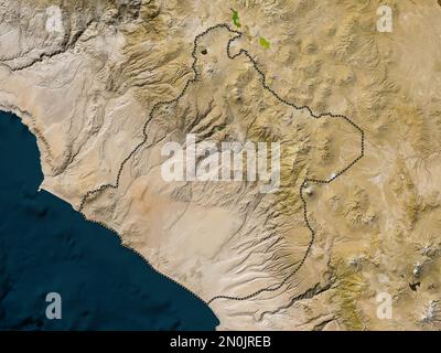 Tacna, region of Peru. Low resolution satellite map. Locations and ...