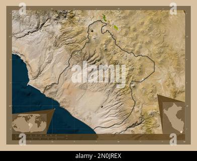 Tacna, region of Peru. Low resolution satellite map Stock Photo - Alamy