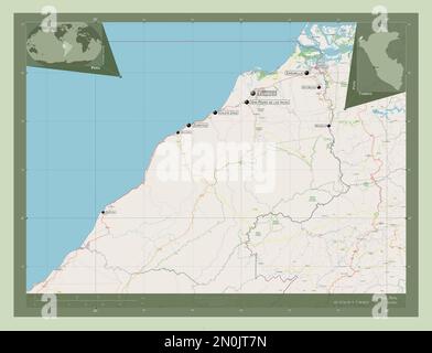 Tumbes, region of Peru. Open Street Map Stock Photo - Alamy