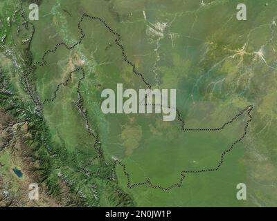 Ucayali, region of Peru. High resolution satellite map. Locations and ...