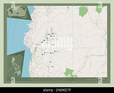 Abra, province of Philippines. Open Street Map. Locations of major ...