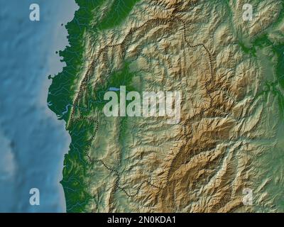 Abra, province of Philippines. Colored elevation map with lakes and ...