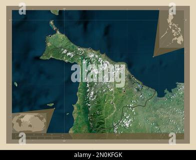 Aklan, province of Philippines. High resolution satellite map Stock ...