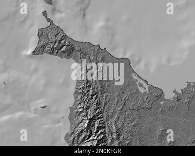 Aklan, province of Philippines. Elevation map colored in wiki style ...