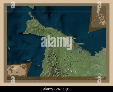 Aklan, province of Philippines. Low resolution satellite map Stock ...