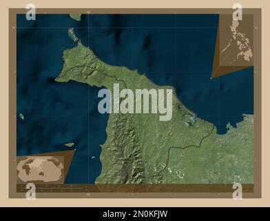 Aklan, province of Philippines. Low resolution satellite map Stock ...