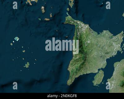 Antique, province of Philippines. High resolution satellite map. Corner ...