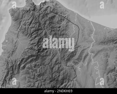 Apayao, province of Philippines. Elevation map colored in wiki style ...