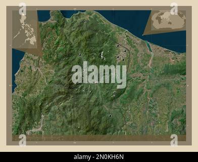 Apayao, province of Philippines. High resolution satellite map Stock ...